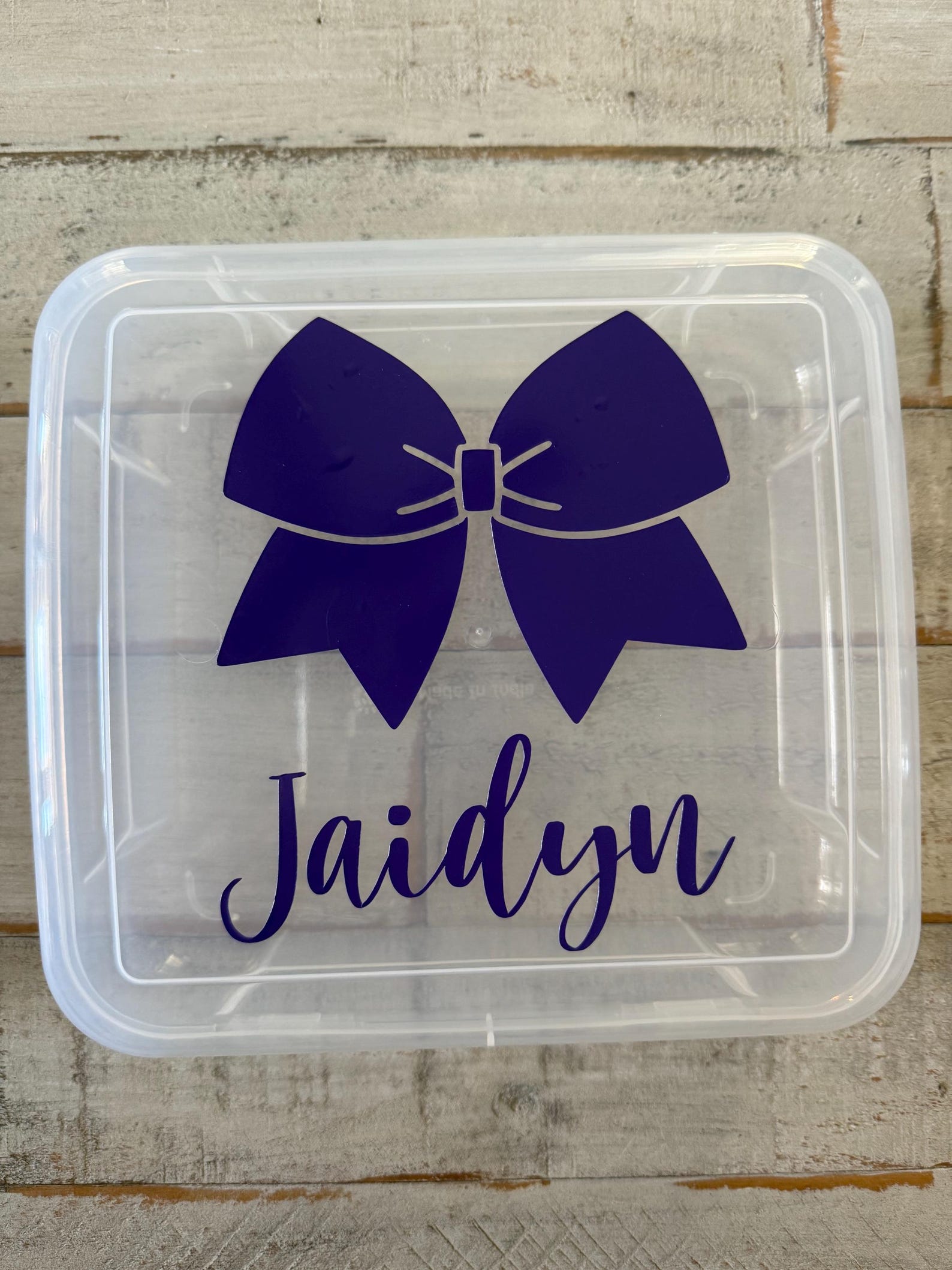 Cheer Bow Box, Cheer Team Gift, Can Be Customized to Your Saying ...