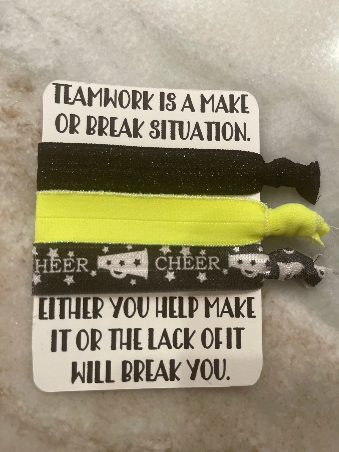Motivational Cheer Hair Ties. 9 Sayings Your Team Colors. - Etsy