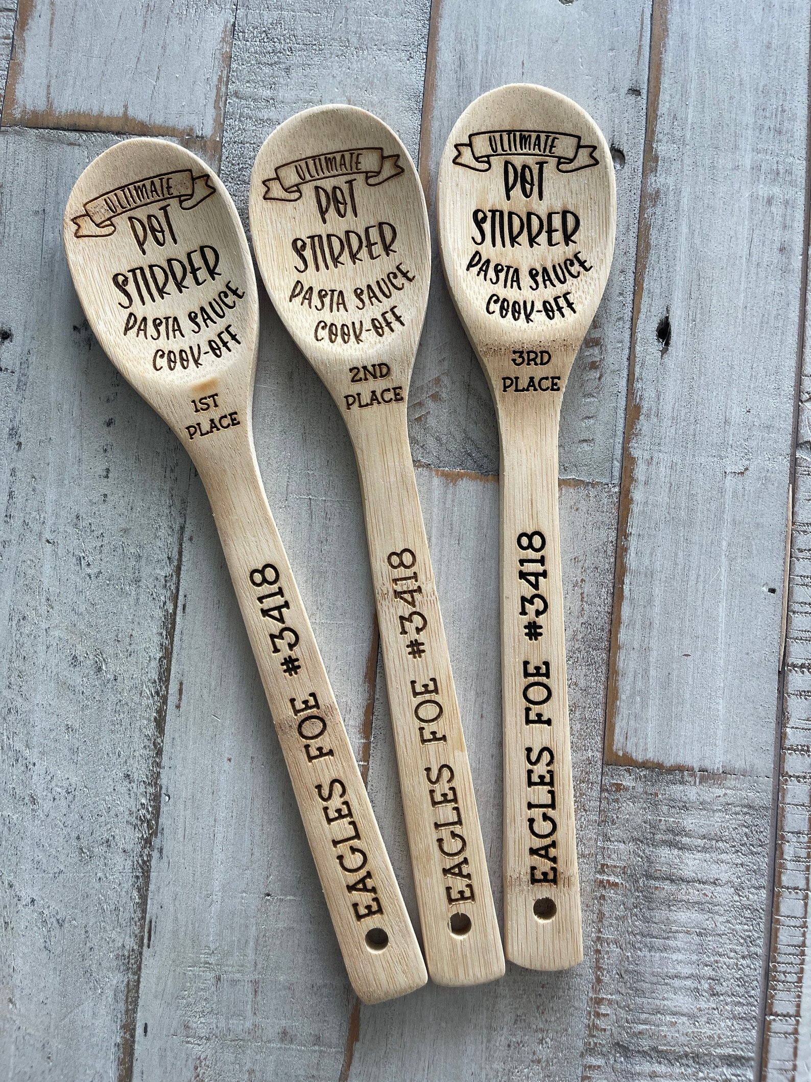 Ultimate Pot Stirrer Pasta Sauce Cook Off, Bamboo Spoon,personalized ...