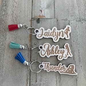 Drill Team Custom Name Keychain, Bag Tag, Personalized Acrylic Keychain ...