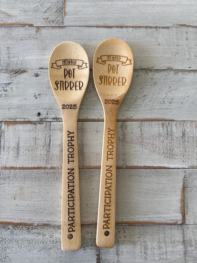 Pot Stirrer Bamboo Spoon, Personalized Cook off Prize, Bake-off Award ...