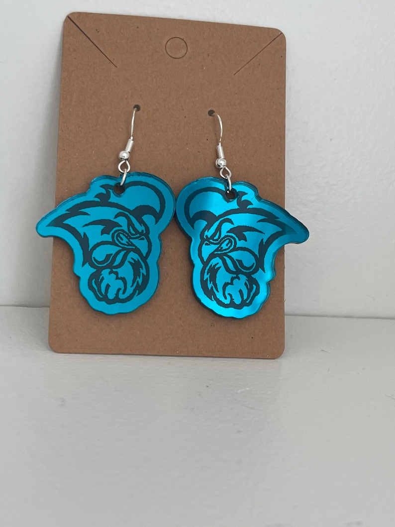 Chanticleer Earrings Chants Up Coastal CCU Football - Etsy