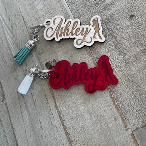 Drill Team Custom Name Keychain, Bag Tag, Personalized Acrylic Keychain ...