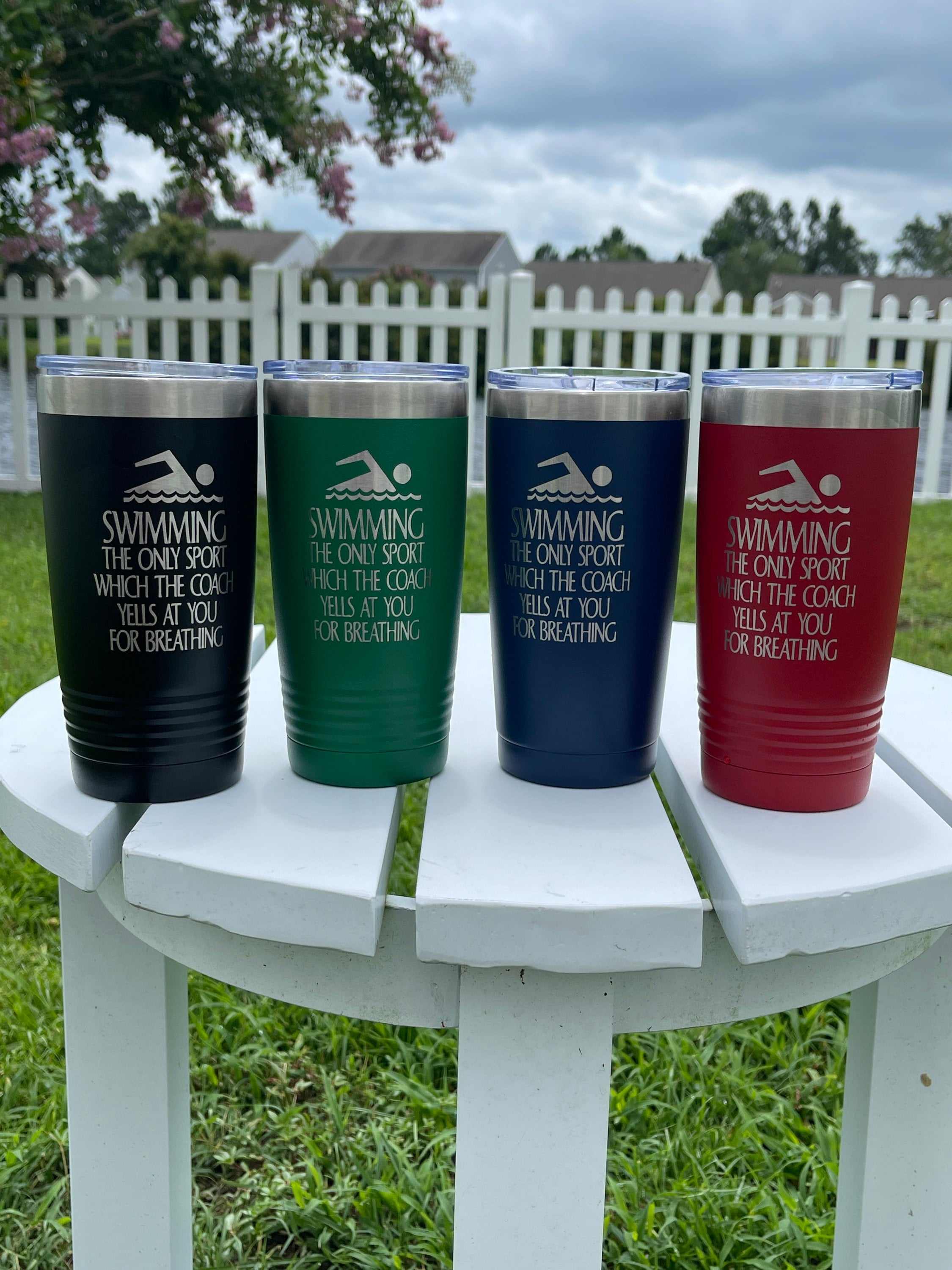 Swim Coach Gift Custom Engraved Personalized Stainless Steel - Etsy