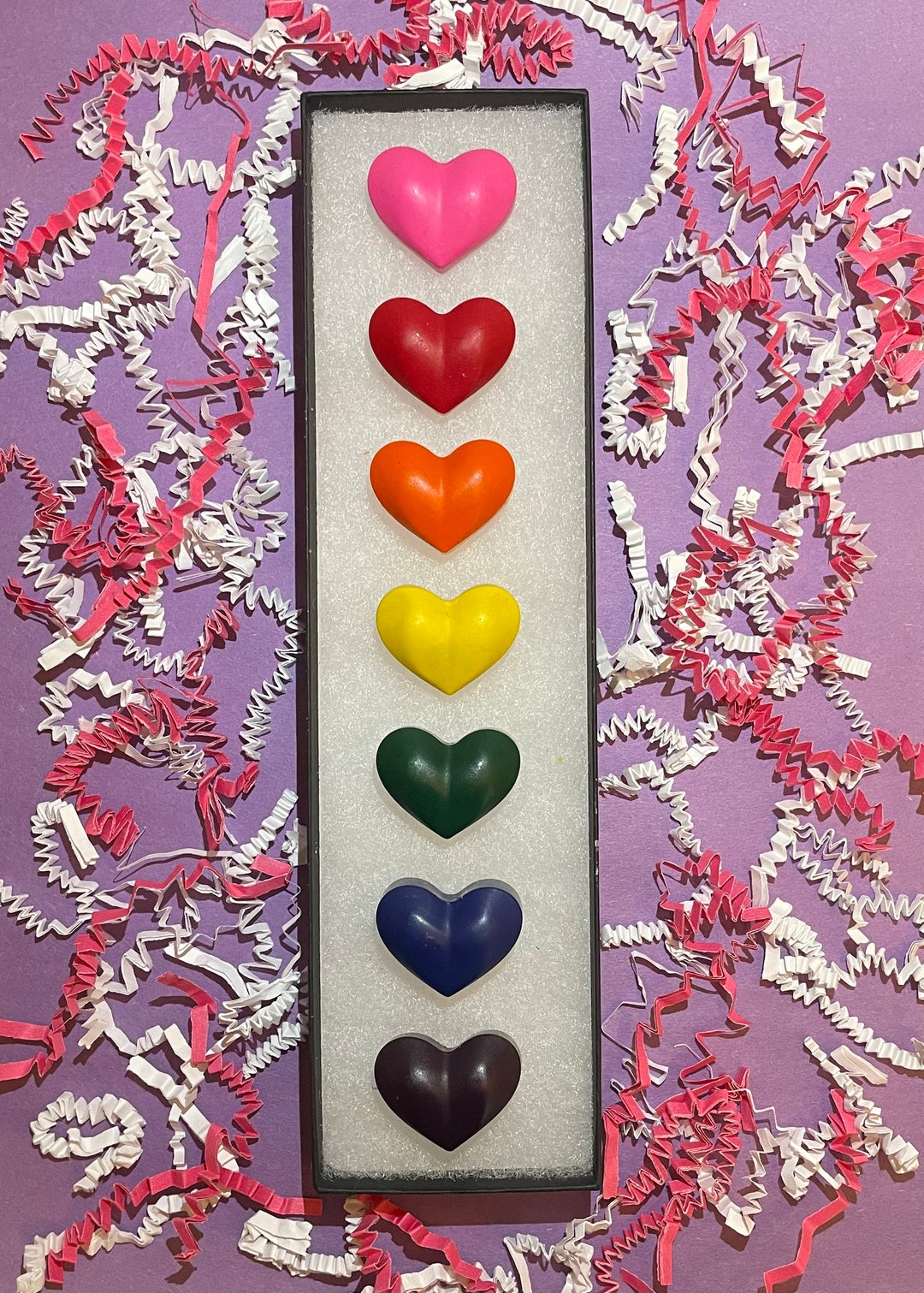 Heart Crayon Gift Set| Valentine’s Day Heart Gift Set - Etsy
