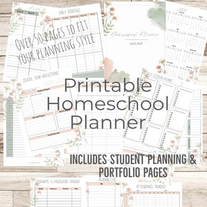 Homeschool Planner, Academic Planner, Printable Homeschool Planner ...