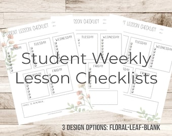 Homeschool Student Planner: Undated Weekly Checklist, Catholic Art ...