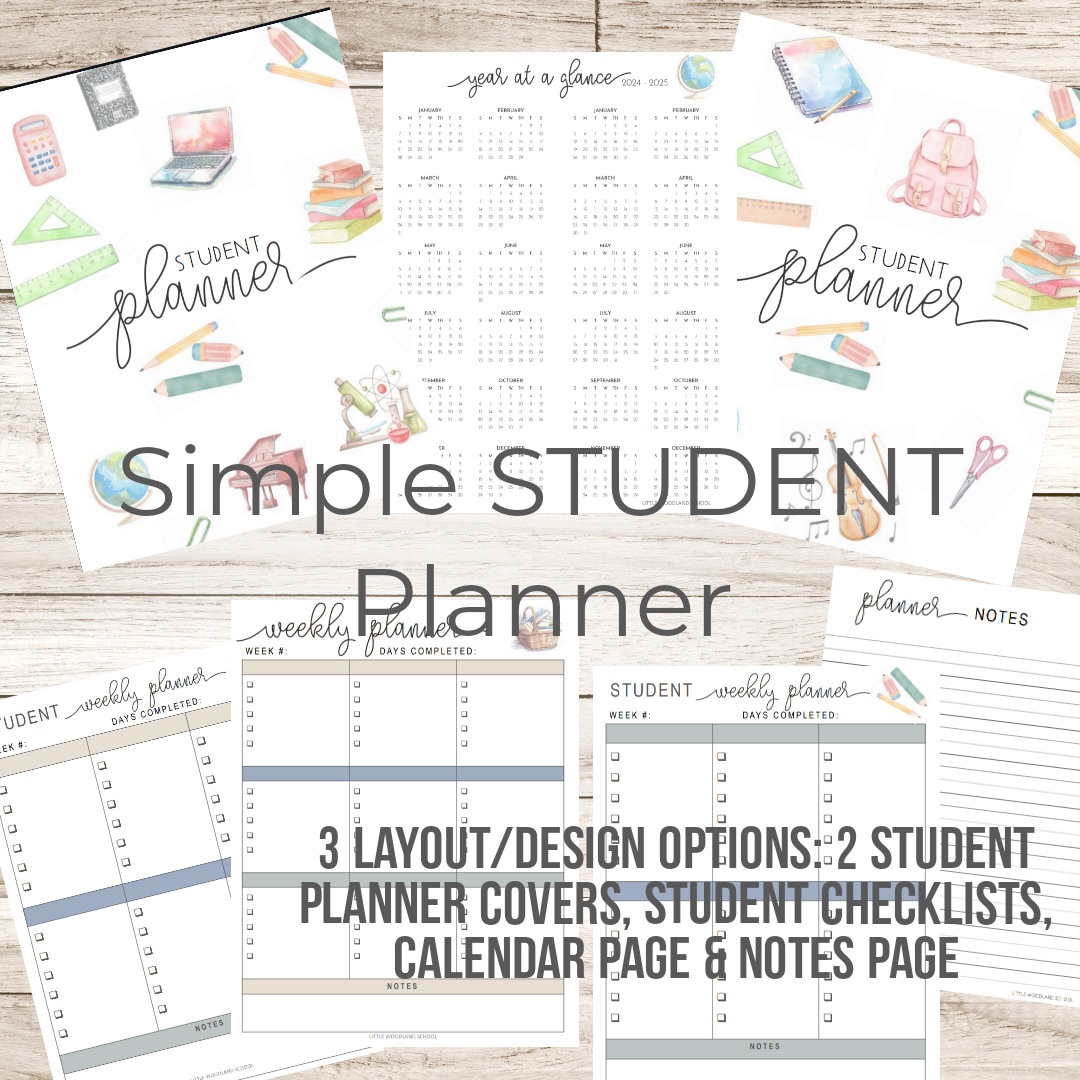 Student Planner 24-25 - Etsy