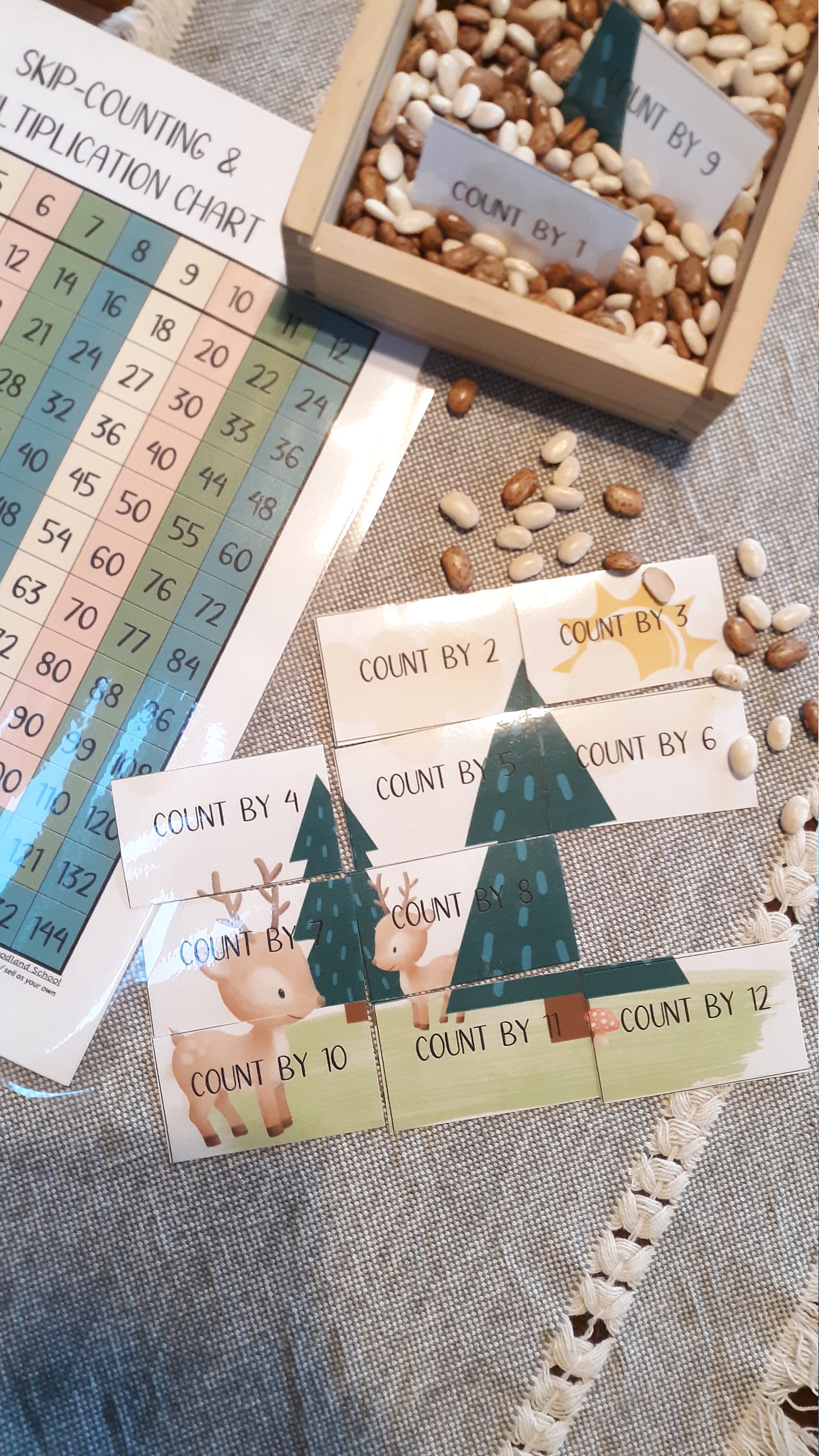 Skip-counting & Multiplication Charts With Activity - Etsy
