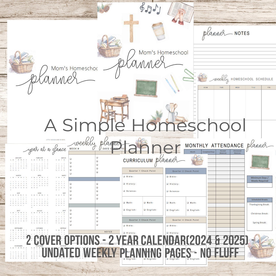 Simple Homeschool Planner - Etsy