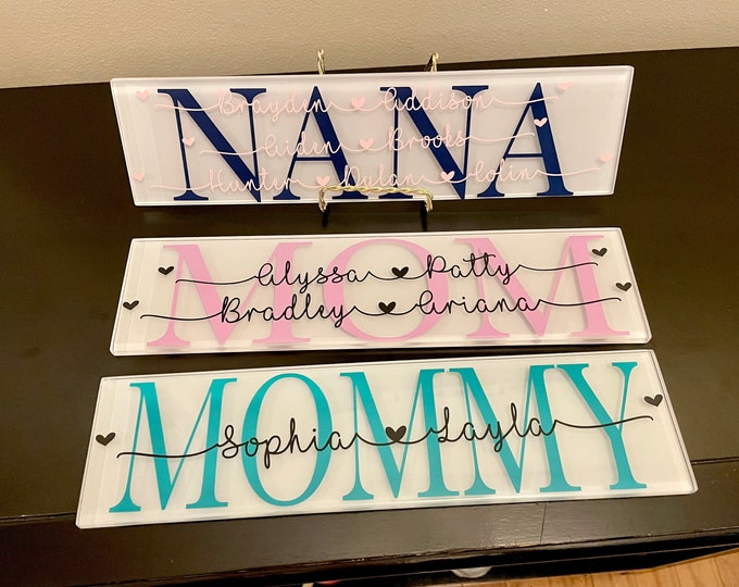 Mom Tiles With Names, Grandma Tile, Mother’s Day Gift From Daughter ...