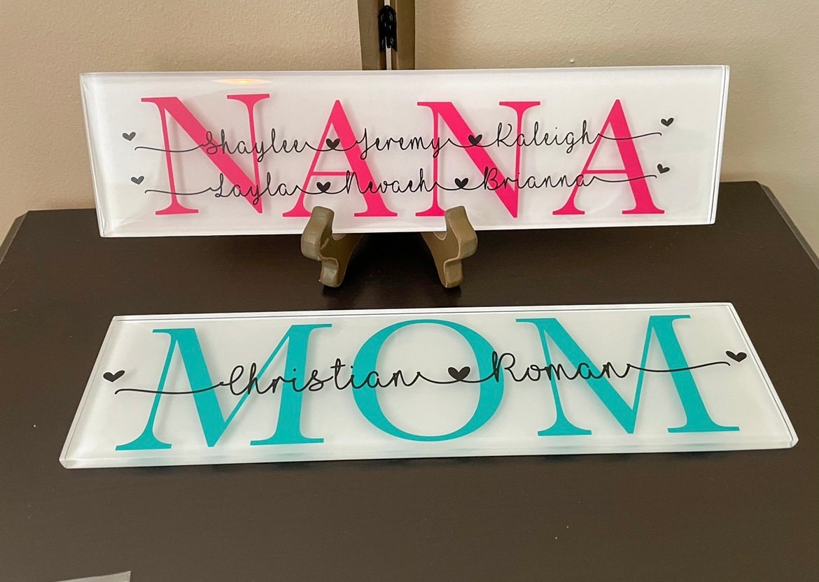 Mom tiles with names grandma tile mothers day gift from | Etsy