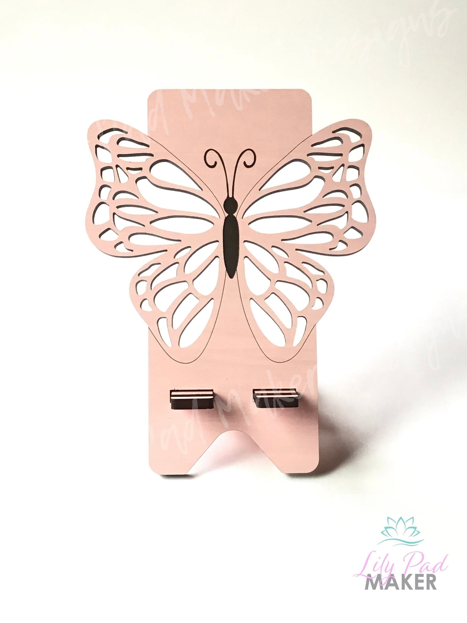 Personalized Phone & Earbud Holder, Butterfly Phone Stand, Gift for ...