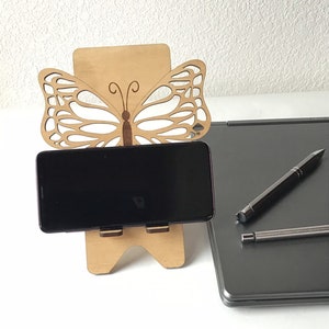 Personalized Phone & Earbud Holder, Butterfly Phone Stand, Gift for ...