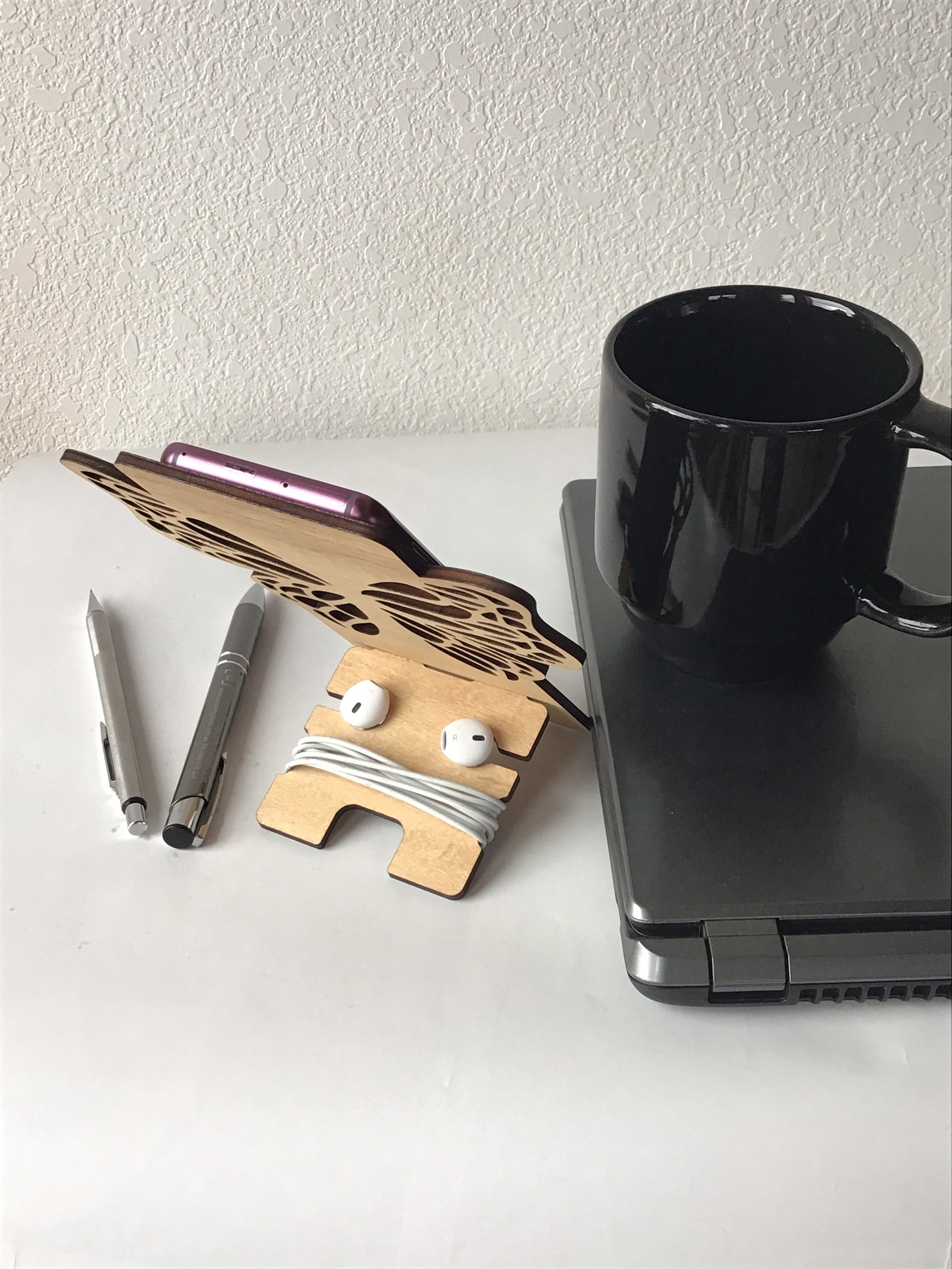 Personalized Phone & Earbud Holder Butterfly Phone Stand - Etsy