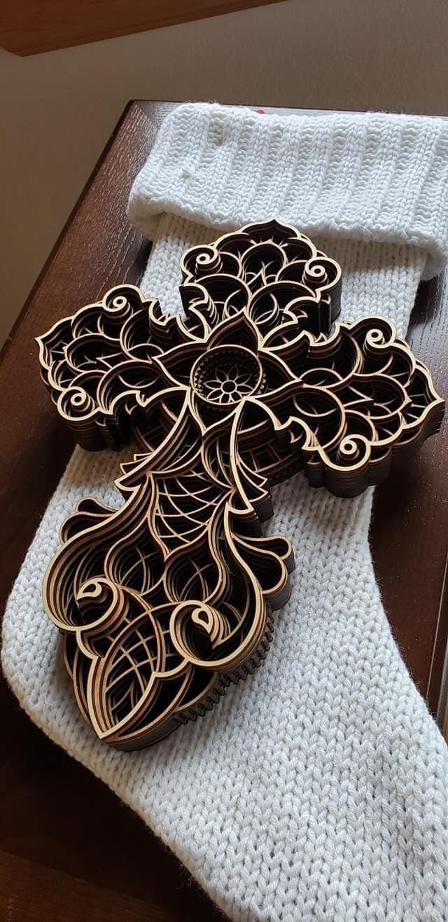 Multilayered Wooden Cross Rustic Home Decor Housewarming - Etsy