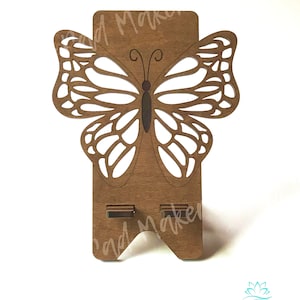 Personalized Phone & Earbud Holder, Butterfly Phone Stand, Gift for ...