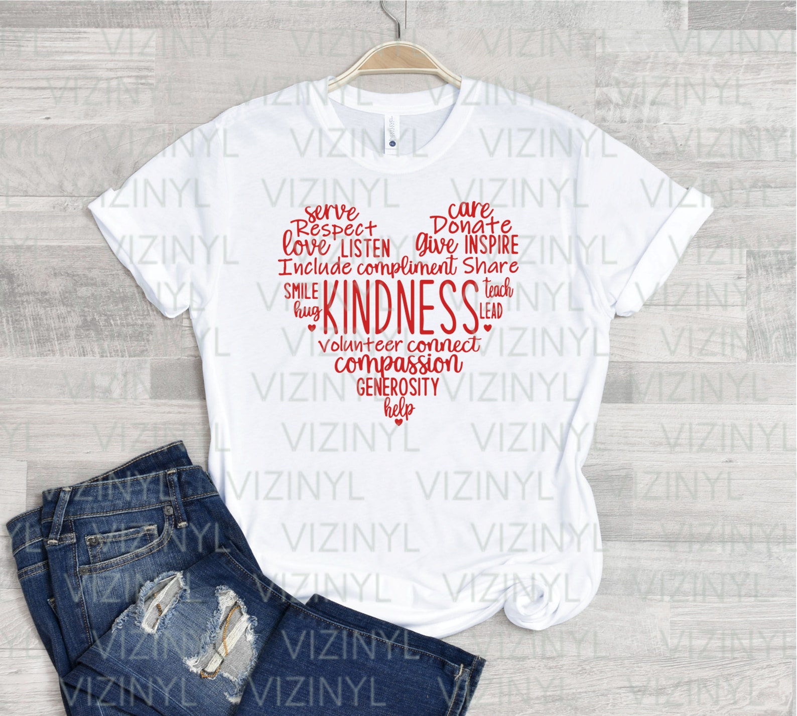 Kindness Word Art Heart SVG Valentines Day SVG Teacher | Etsy