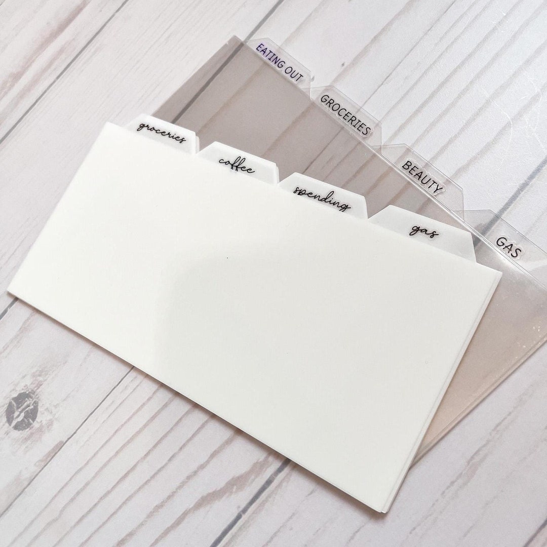 Cash Wallet Dividers With Labels | Cash Stuffing | Customizable - Etsy