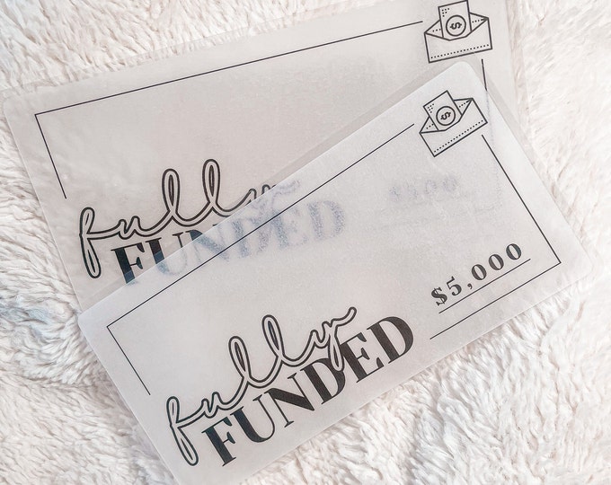 Cash Envelope Placeholders Fully Funded - Etsy