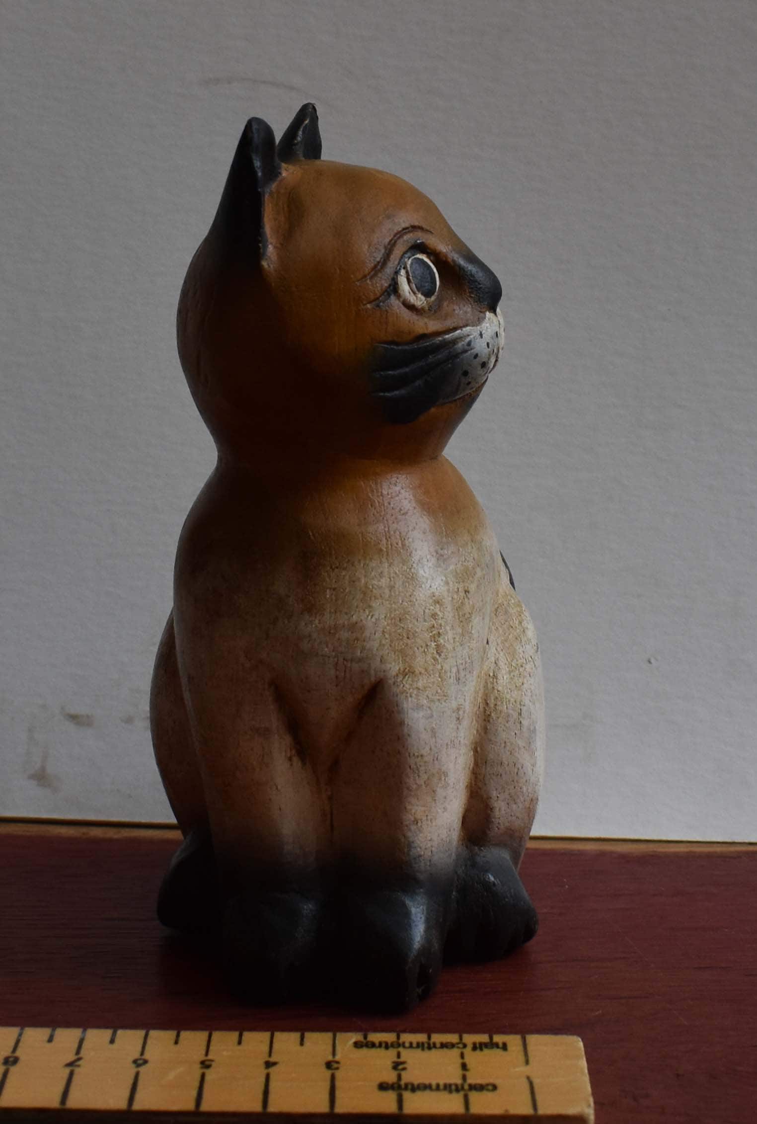 Wood-carved cat | Etsy
