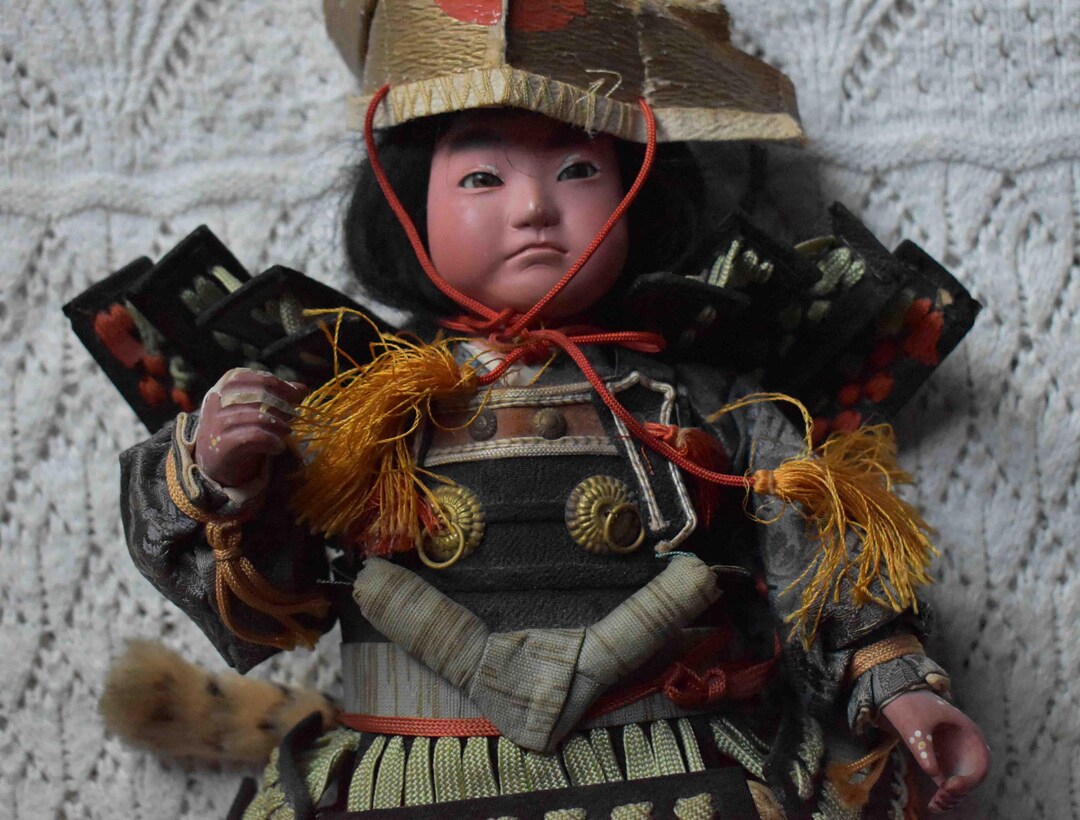 Vintage Japanese Samurai Gofun Doll in Armor - Etsy