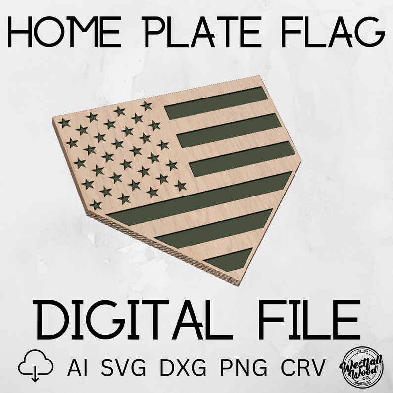 Home Plate Flag Digital File - Etsy