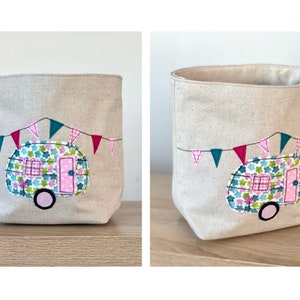 Happy Campers Caravan Storage Basket - Caravan Storage - Caravan Gift ...