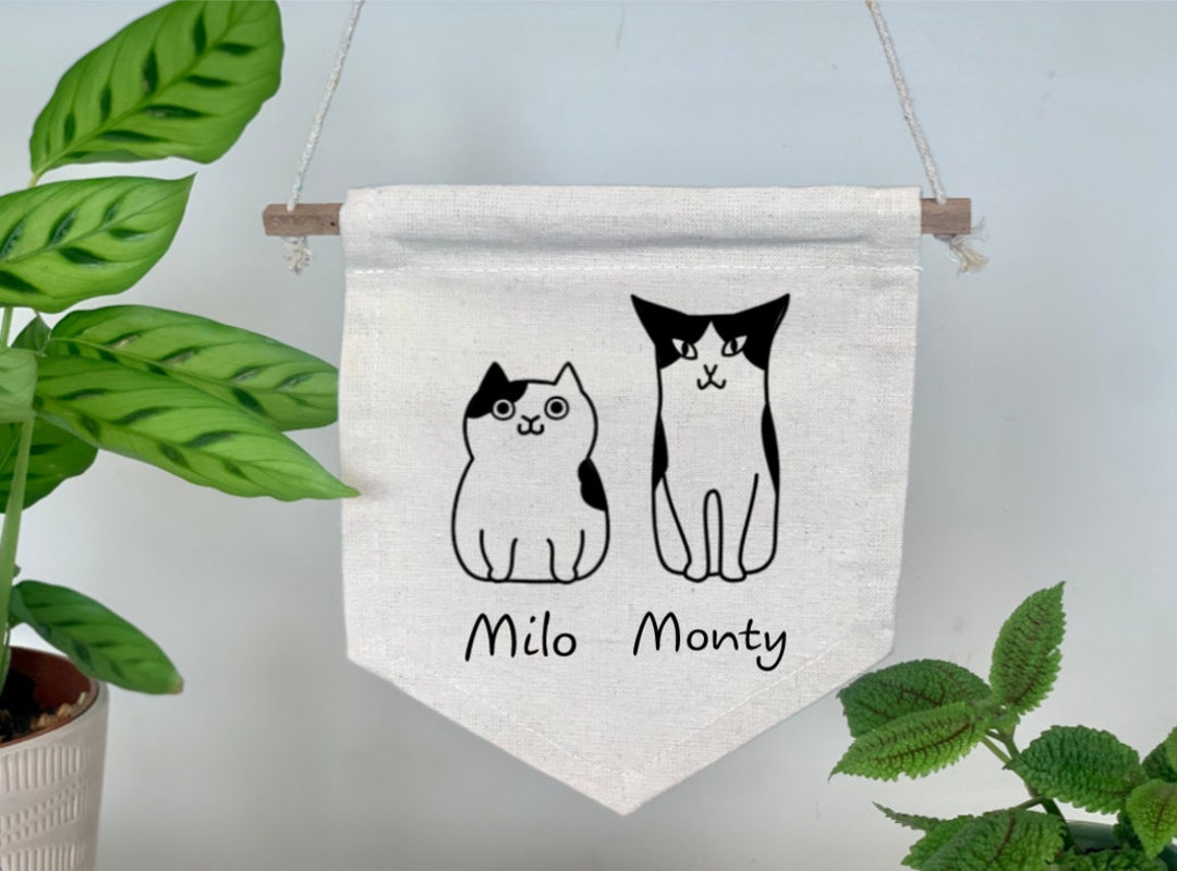 Personalised Cat Pennant Banner Cat Flag Banner Personalised Pet Gift ...