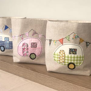 Happy Campers Caravan Storage Basket Caravan Storage Caravan Gift ...