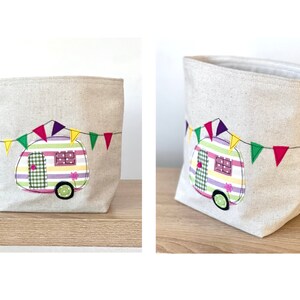 Happy Campers Caravan Storage Basket Caravan Storage Caravan Gift ...