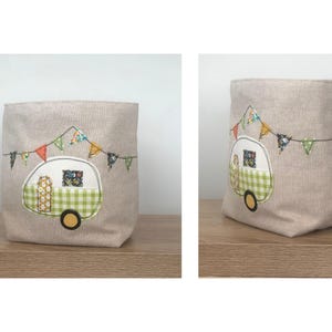 Happy Campers Caravan Storage Basket - Caravan Storage - Caravan Gift ...