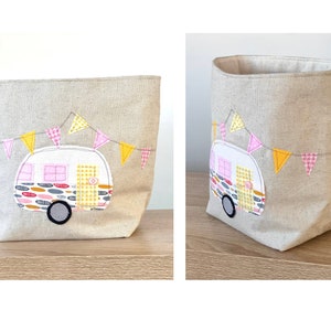 Happy Campers Caravan Storage Basket - Caravan Storage - Caravan Gift ...