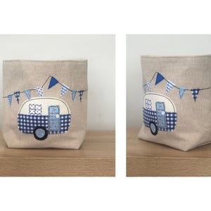 Happy Campers Caravan Storage Basket - Caravan Storage - Caravan Gift ...