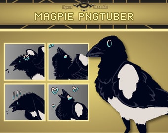 Pixel Crow Pngtuber | Premade Stream Pet for Twitch, Youtube, Obs ...