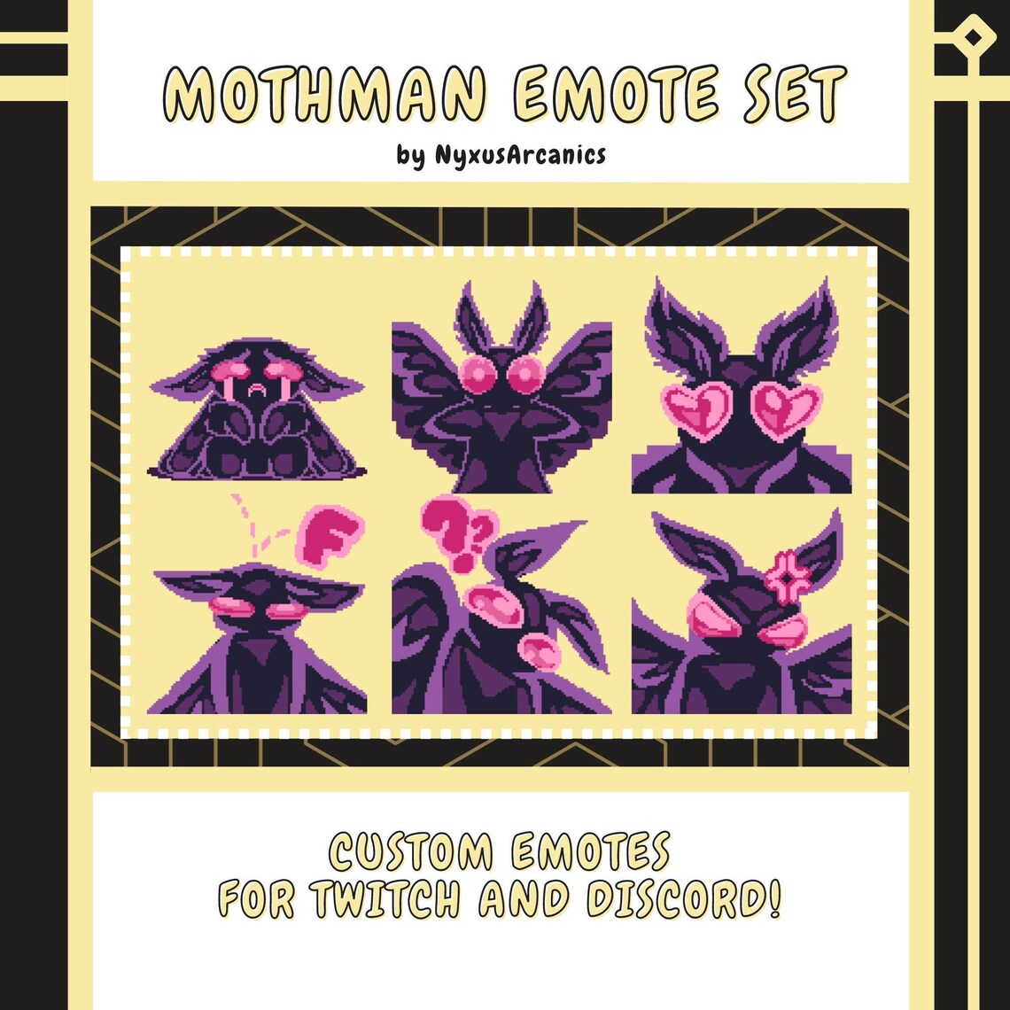 Mothman Emote Set Ready to Use Emotes for Twitch Youtube - Etsy