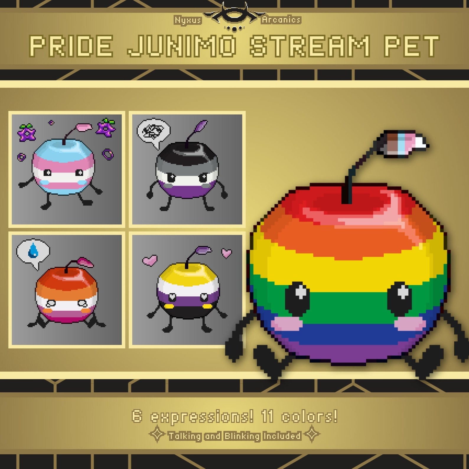 PRIDE Junimo Pngtuber Premade Stream Pet for Twitch, Youtube, Obs ...
