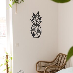 Pineapple Wall Decor, Geometric Tropical Fruit Art, Office, Beach House ...