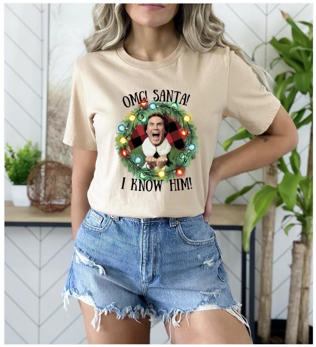 OMG Santa I Know Him Sweatshirt Elf Christmas T-shirt Buddy the Elf ...
