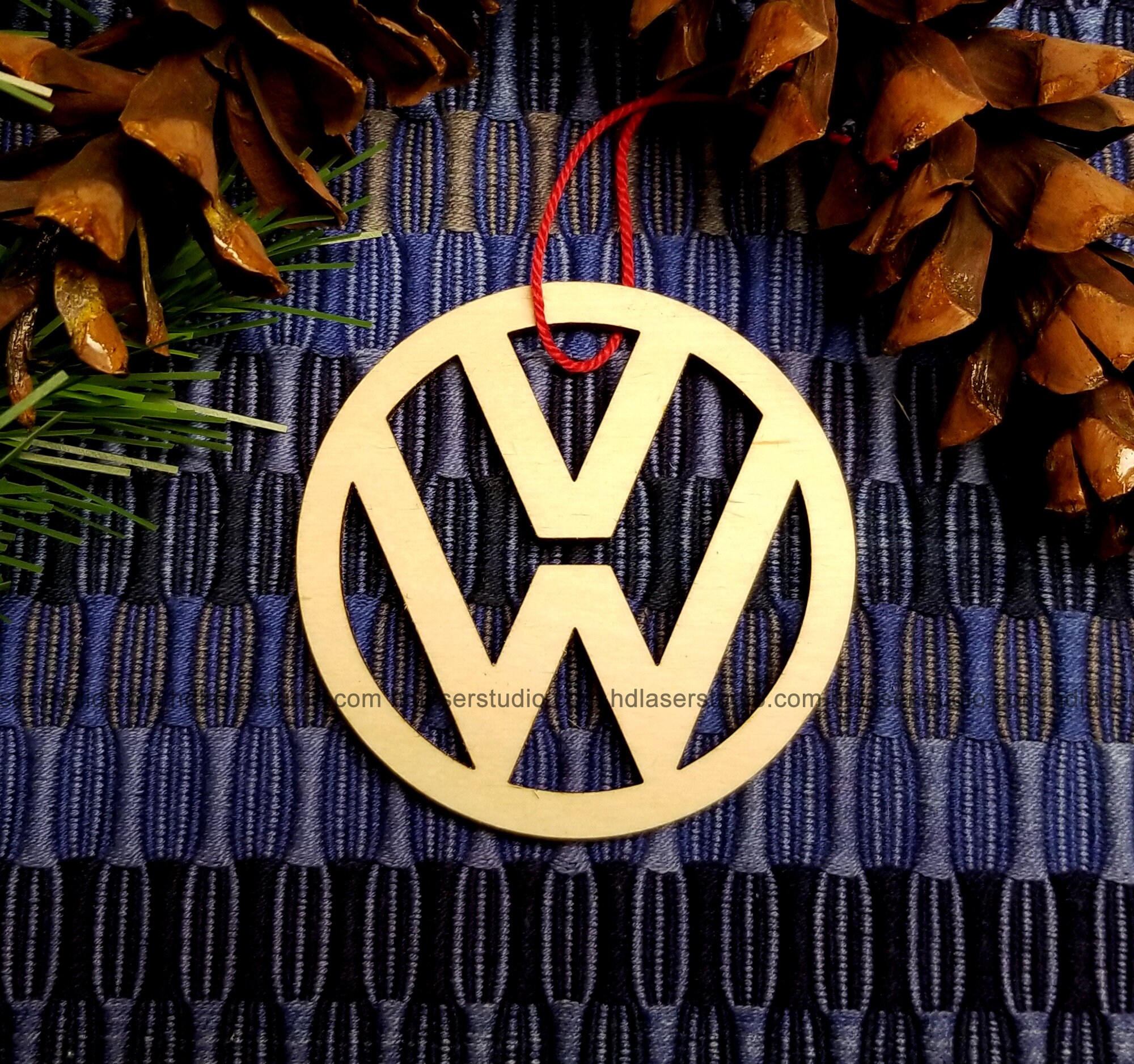 VW Volkswagen Emblem Logo Ornament badge custom wood luggage | Etsy