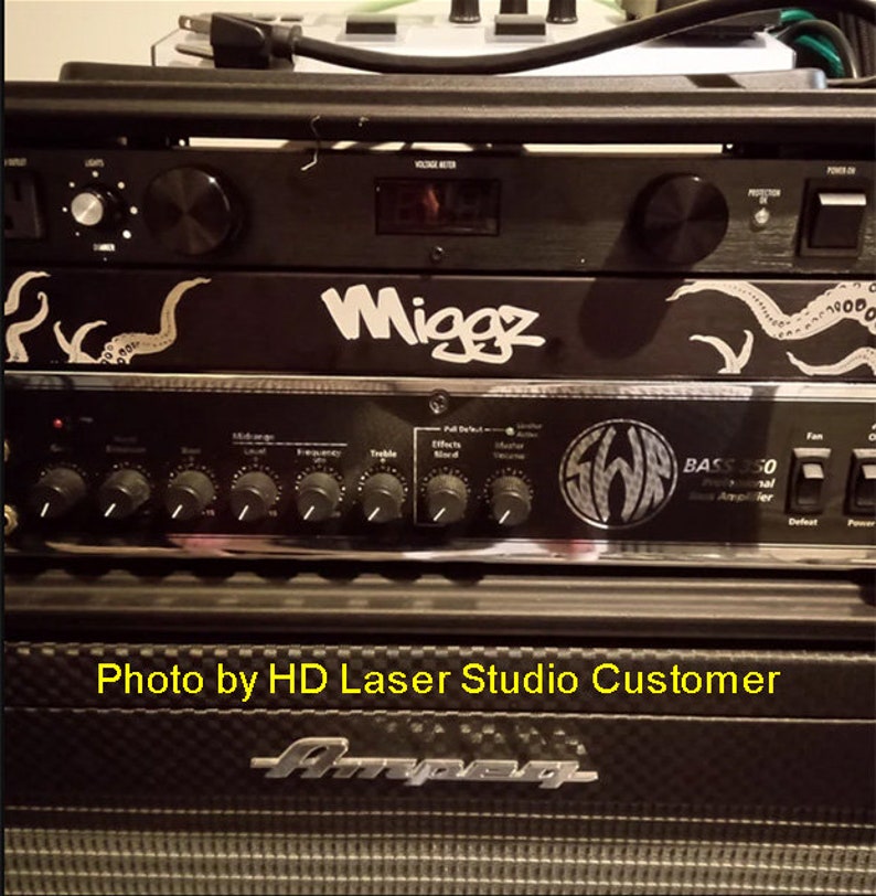 Custom Laser Engraved 1RU 1U 2RU 2U 3RU 3U Anodized Aluminum Rack ...