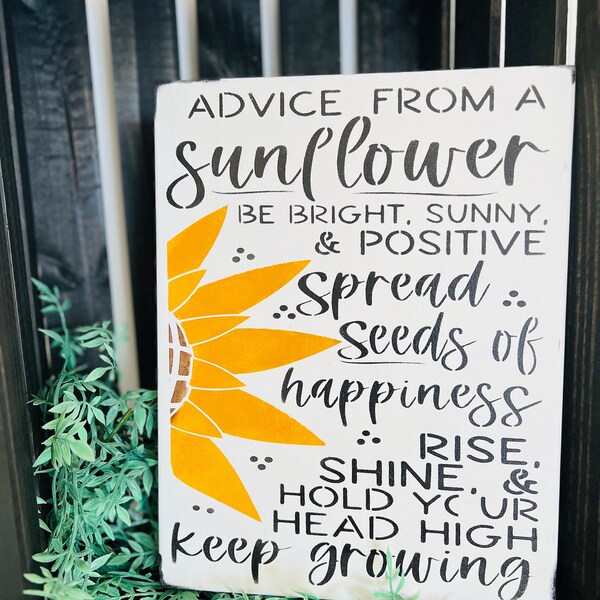Sunflower Wood Sign - Etsy