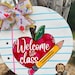 Teacher Door Hanger/teacher Appreciation/ Round Paper School Sign/back ...