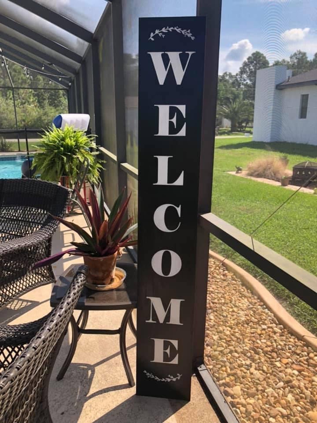 5ft Rustic Welcome Porch Sign: Hand-painted Wood Entryway Decor - Etsy