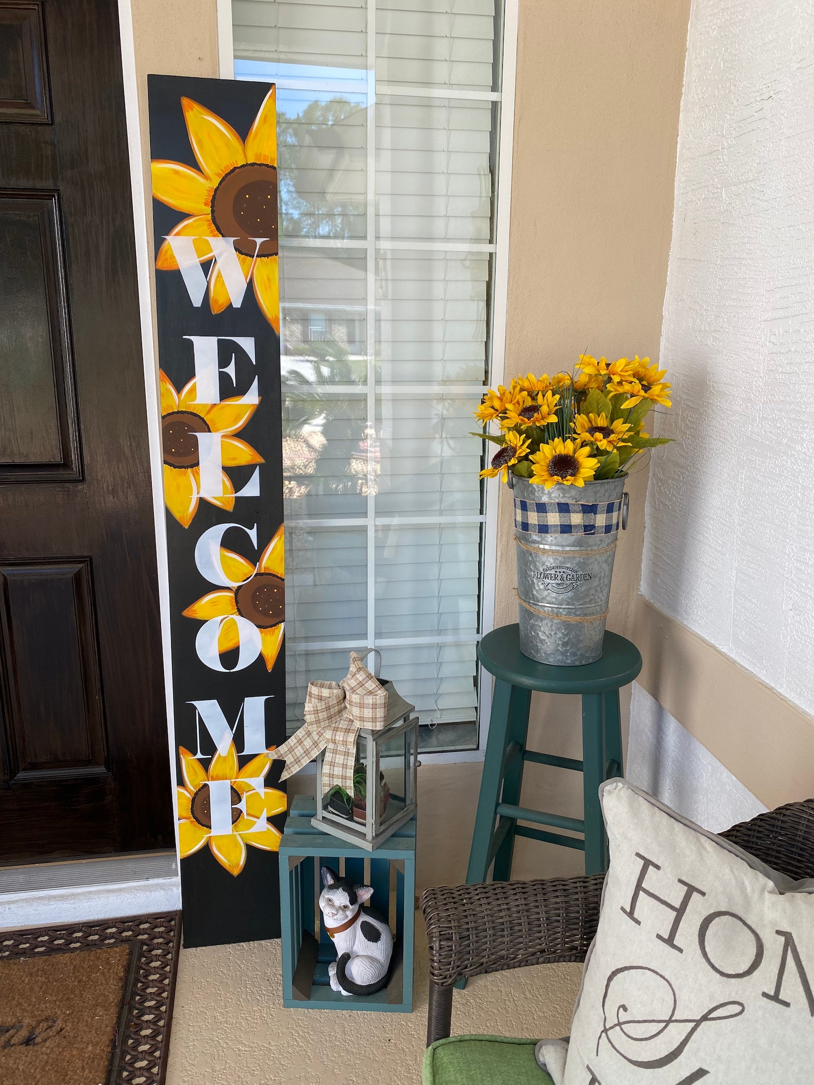Sunflower Welcome Porch Learner/summer Porch Leaner/ 6ft Welcome Porch ...