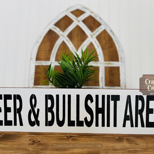 Beer and Bullshit Sign - Etsy
