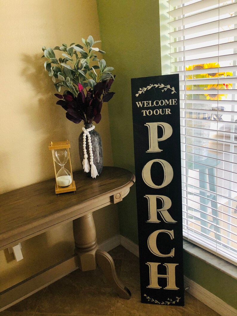 Rustic Welcome Porch Sign: Hand-painted Wood, Farmhouse Decor - Etsy