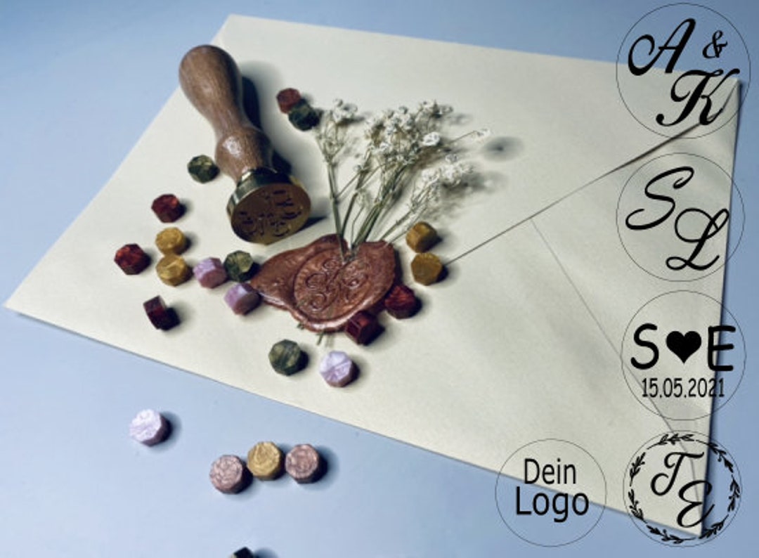 Personalisieres Siegel, Wachsstempel individuell - Etsy.de