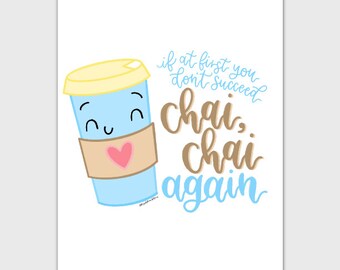 Chai Greeting Card - Etsy
