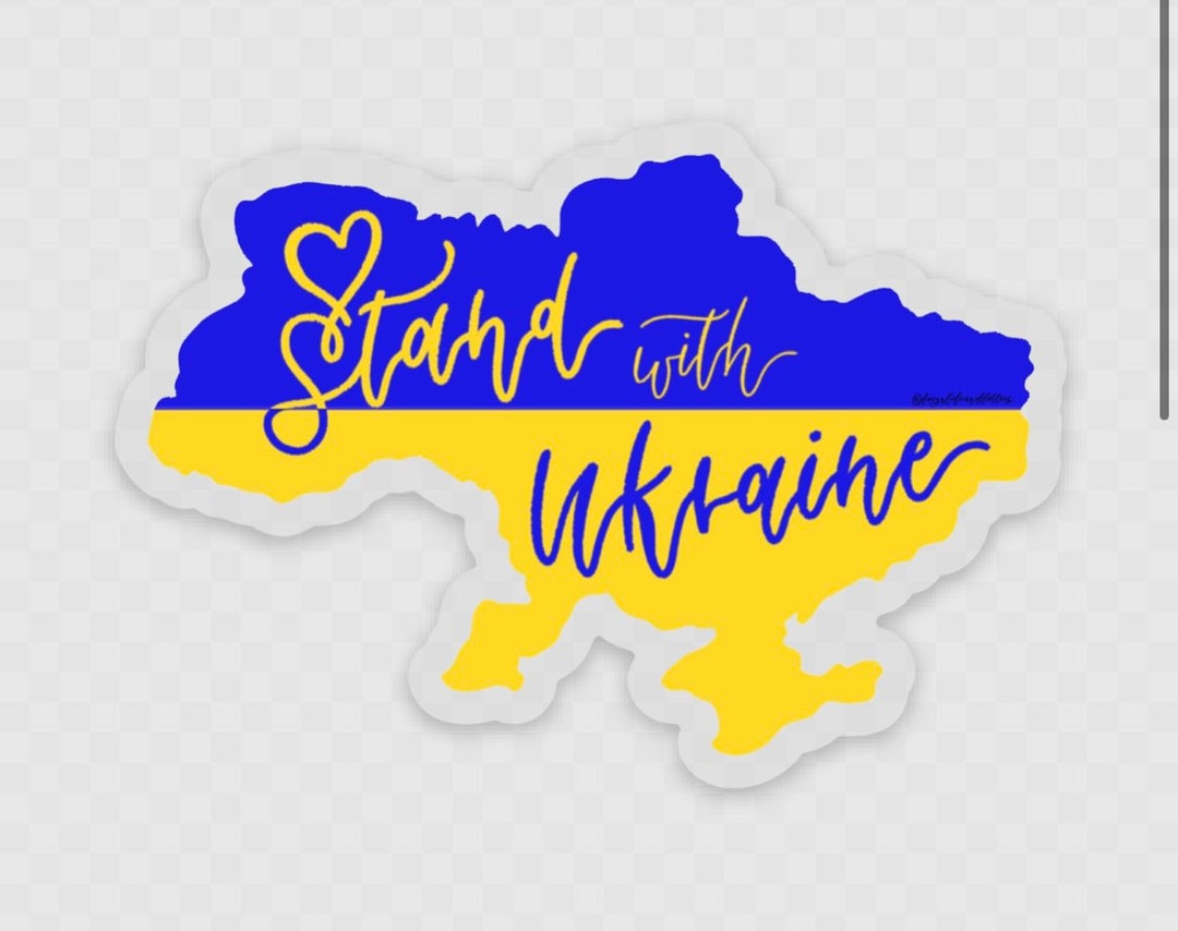 Stand for Ukraine donation sticker - Etsy